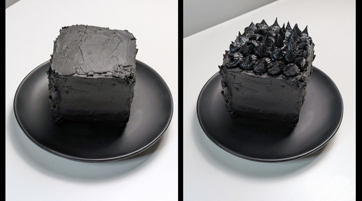 Nosferatu’s Jet Black Velvet Cocoa Cake (No Food Coloring)
